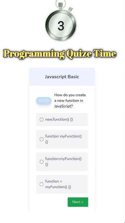 Programming Quize Time Coding Computerscience Javascript