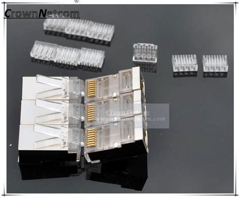 Shielded Rj45 Modular Plug Cat 6 Connectors Rj45 Ftp 8p8c Plugs 2piece Set