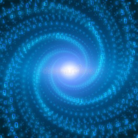 vector data flow visualization blue big data flow as binary numbers