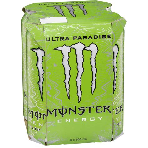 Monster Energy Ultra Paradise Multipack Cans 500ml X4 Pack | Woolworths