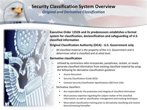 Ppt Security Classification System Overview Classified Information