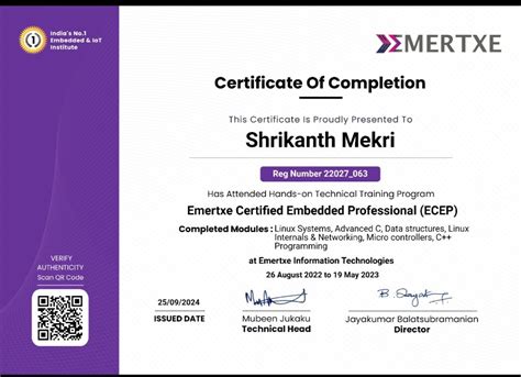 Shrikanth Mekri On Linkedin Excited To Share That Ive Completed The