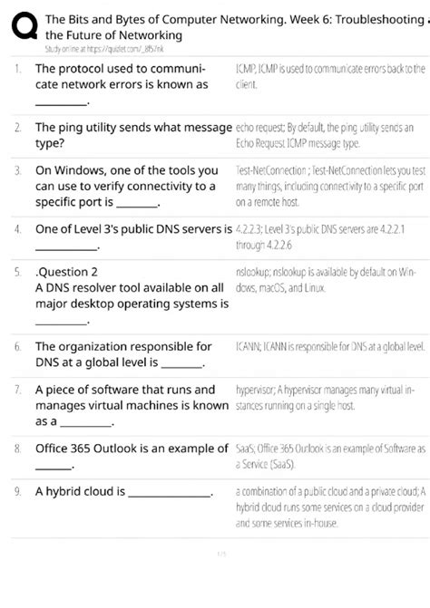 Bits And Bytes Of Computer Networking Week 6 Troubleshooting And Future
