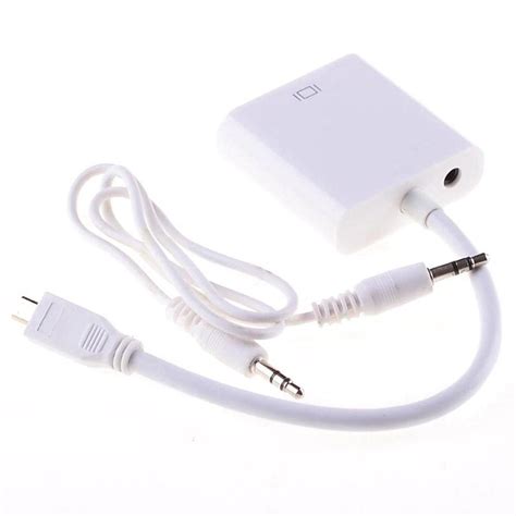 Micro Hdmi Male Input To Vga Female Output Adapter Lead Digital Analog Audio Converter Cable At