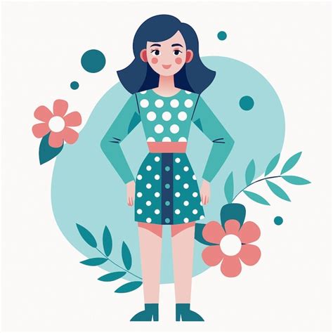 Un Dibujo De Una Chica Con Una Flor En El Cabello Imagen Premium Generada Con Ia