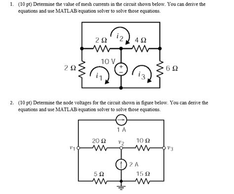 solved determine the value of mesh currents in the circuit