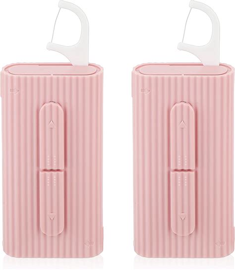 2 Pcs Automatic Floss Organizer Portable Floss Dispenser Refillable Dental Floss