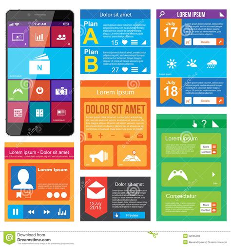 Flat Web Design Stock Vector Illustration Of Business 32265503