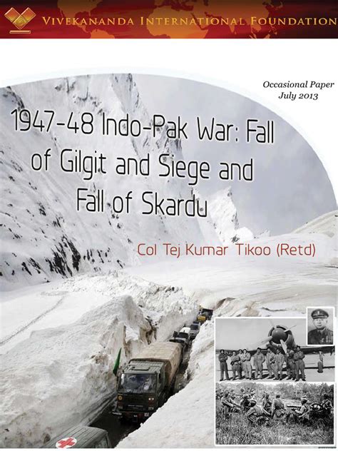 1947 48 Indo Pak War Fall Of Gilgit And Siege And Fall Of Skardu Pdf Military Military Science