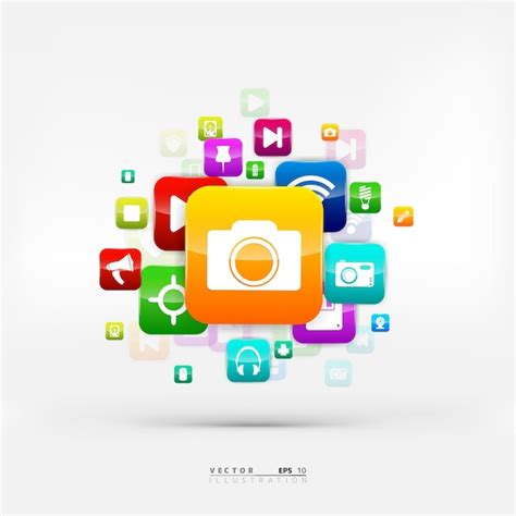 Premium Vector Application Button Social Media Icon Cloud Computing