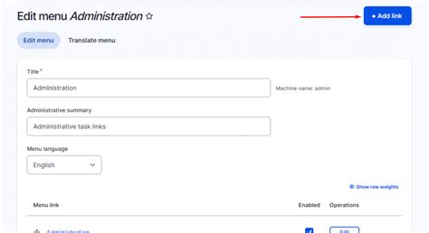 how to create and manage menus in drupal bay20 software