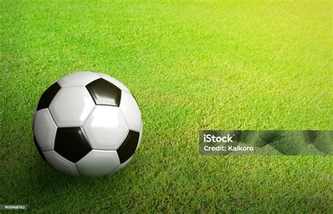 3d 렌더 검은색과 흰색 축구공 녹색 축구 축구 필드 배경 가죽에 대한 스톡 사진 및 기타 이미지 가죽 경쟁 골 스포츠 장비 Istock