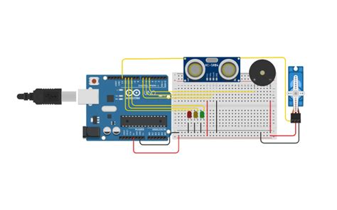 Circuit Design Railroad Crossing Final Tinkercad