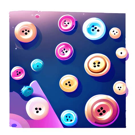 Button Theme Layered Clusters · Creative Fabrica