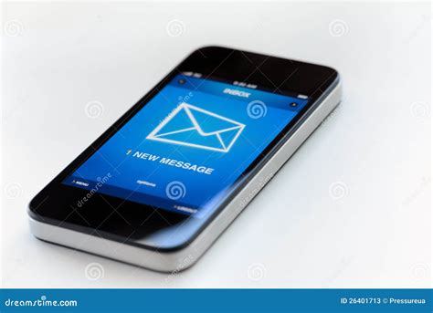 New Message On Mobile Smart Phone Stock Image Image Of Digital Mail 26401713