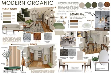 Modern Organic Mood Board Interior Design Portfolio Layout Interior Design Presentation