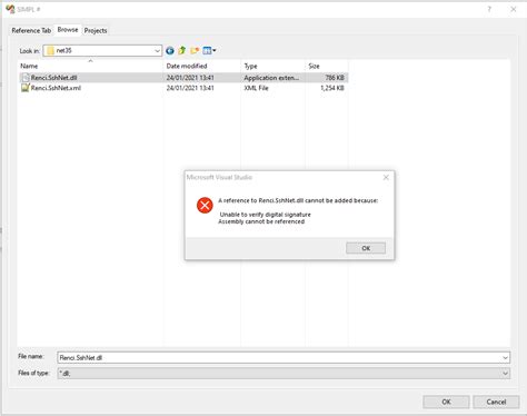 C Visual Studio 2008 Net CF 3 5 Can T Import SSH NET Library