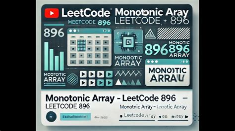 Monotonic Array Youtube