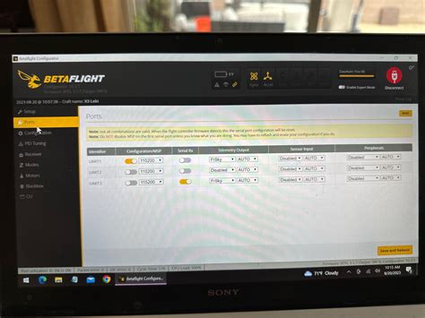 Settings In Ports Tab Betaflight Rfpv