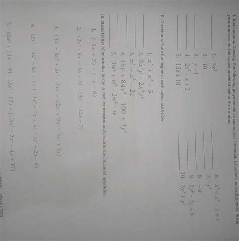 I Instructions Classify The Following StudyX