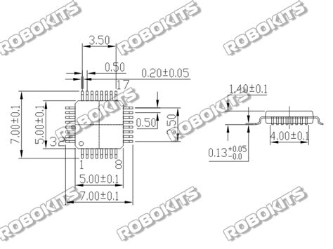 Programming Socket For TQFP32 QFP32 LQFP32 FQFP32 To 32pin Breakout With 5x5mm IC Width And 0
