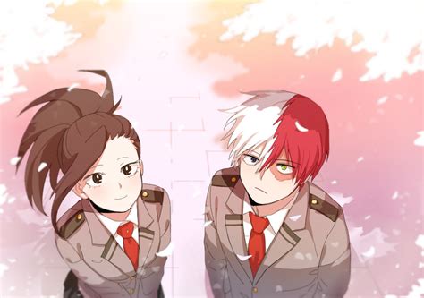 Yaoyorozu Momo And Todoroki Shouto Boku No Hero Academia Drawn By