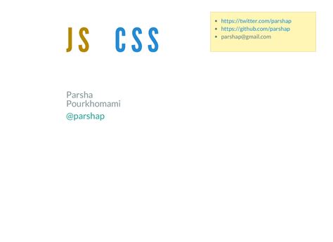 Javascript Css Speaker Deck