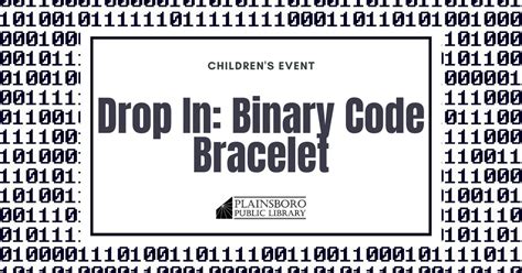 Drop In Binary Code Bracelet Plainsboro Public Library
