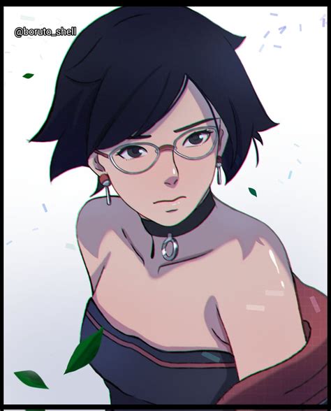Uchiha Sarada Naruto And More Drawn By Boruto Shell Danbooru