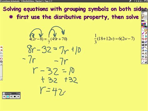 Solving Linear Equations Worksheet Variable On Both Sides At Leo