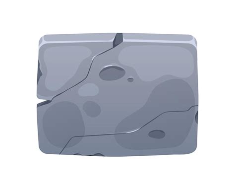 Premium Vector Stone Plate Game Element Metal Plaque Rectangle