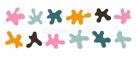Abstract Organic Shapes Collection Irregular Liquid Forms Set Stock Vector Illustration Of