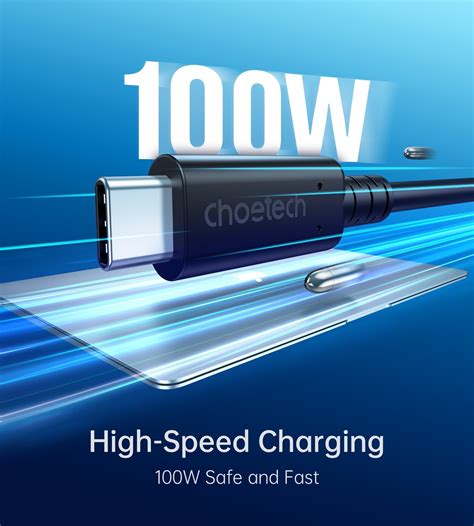 Choetech Xcc 1028 Usb C To Usb C 100w Usb 4 0 Gen 3 Cable 0 8m