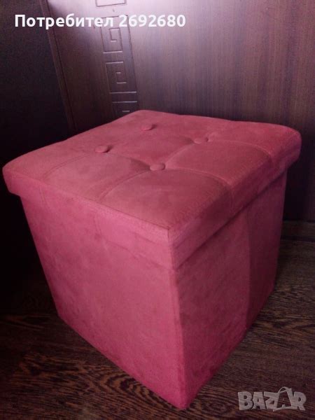 Нова сгъваема велурена табуретка с място за съхранение в Дивани и мека мебел в гр Шумен