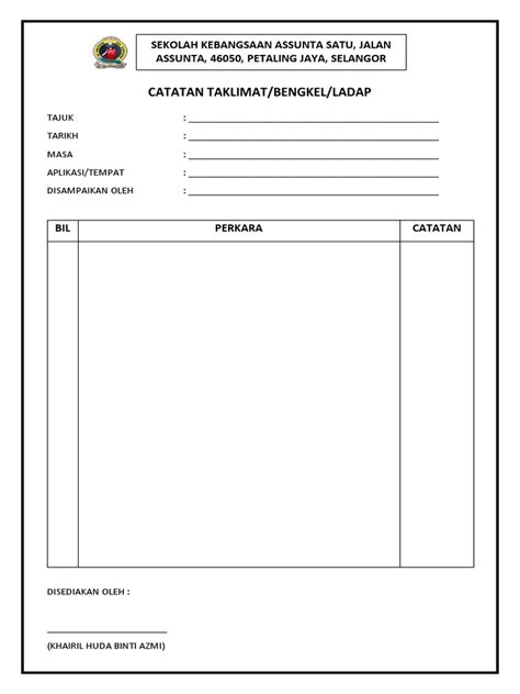 Catatan Taklimat Pdf