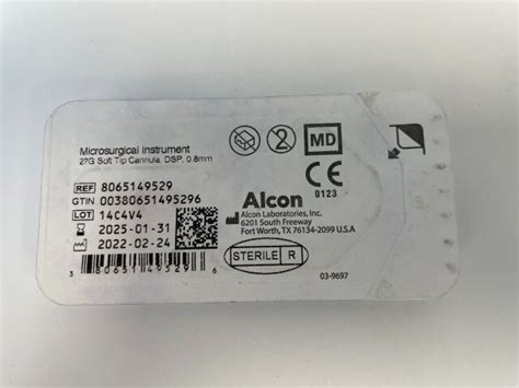 New Alcon 8065149529 Exploratory Blunt Needle Single Use Microsurgical