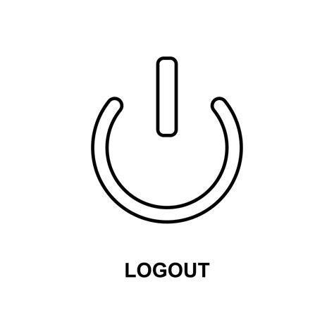 Logout Sign Vector Icon 22762152 Vector Art At Vecteezy