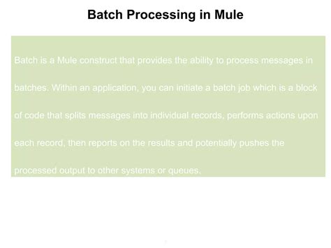 Mule Batch Processing Ppt