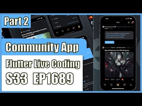 Flutter Flutter Live Coding EP1689 Community App UI Part 2 YouTube