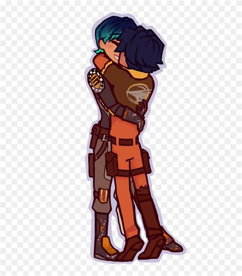 Star Wars Ezra And Sabine Kiss HD Png Download X PinPng