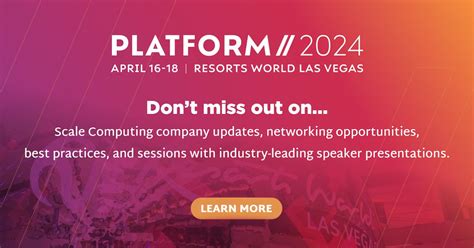 Scale Computing Announces Speakers For Platform Summit 2024 Brian