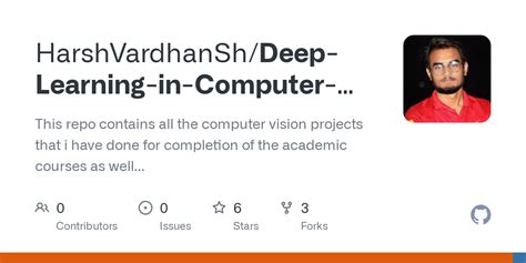 GitHub HarshVardhanSh Deep Learning In Computer Vision Projects This Repo Contains All The