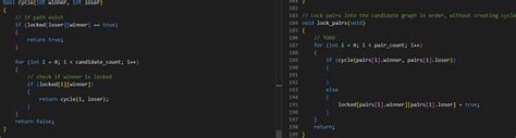a loophole in check50 works correctly on my tideman code although it