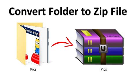 How To Convert Folder To Zip File Youtube