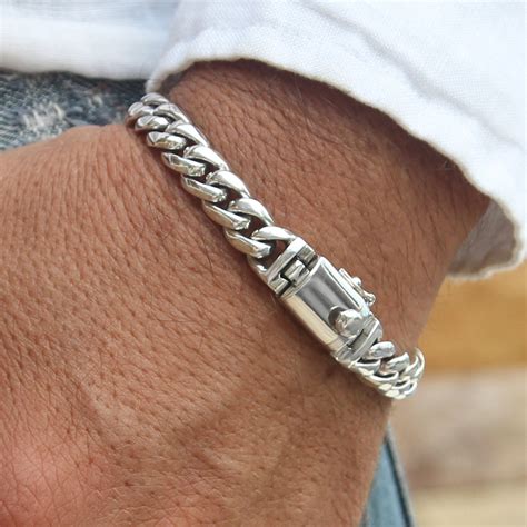 Silver Bracelets For Men 925 Sterling Size 7 To 11 In Vy Jewelry
