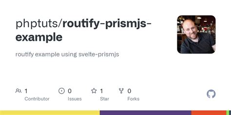 GitHub Phptuts Routify Prismjs Example Routify Example Using Svelte Prismjs