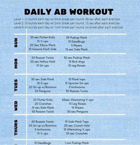 Killer Abs Workout Etsy Daily Ab Workout At Home Workout Plan Abs