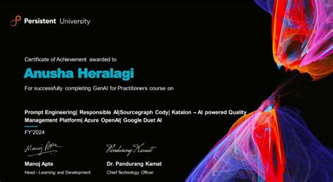 I Am Happy To Share That I Have Successfully Completed The Genai Practitioner Course I Am Now