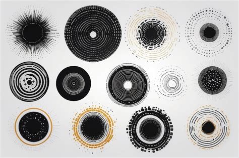 Premium Photo Set Of Black Thick Halftone Dotted Speed Lines Speed