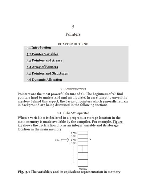Chapter 5 Pdf Pointer Computer Programming Array Data Structure